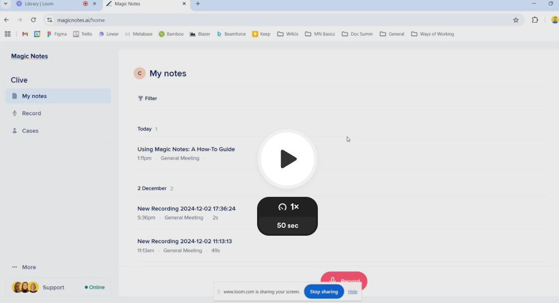 How to record online meetings on Magic Notes – Beam