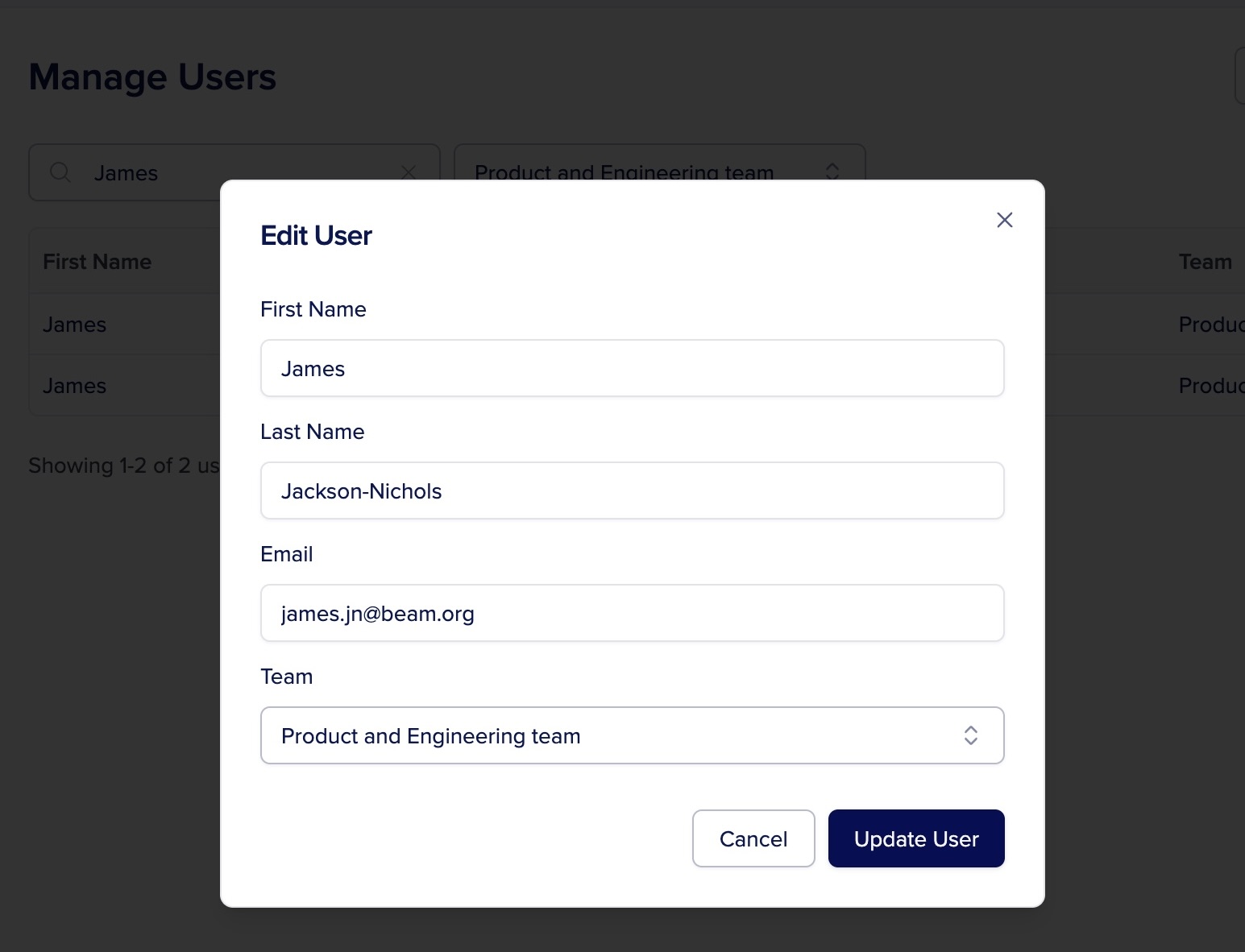 Magic Notes: User Management – Beam